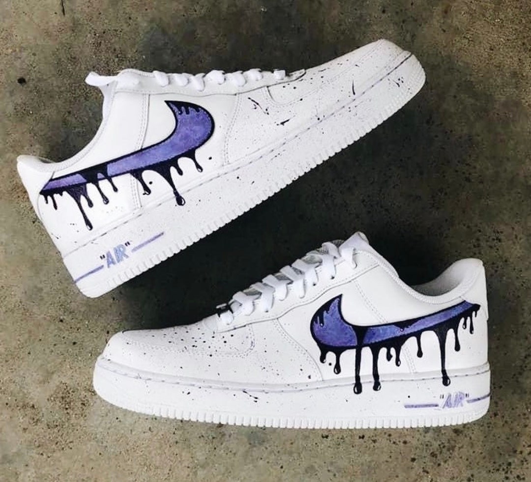 Drip Design Custom Hand Painted AF1 Sneakers - Etsy
