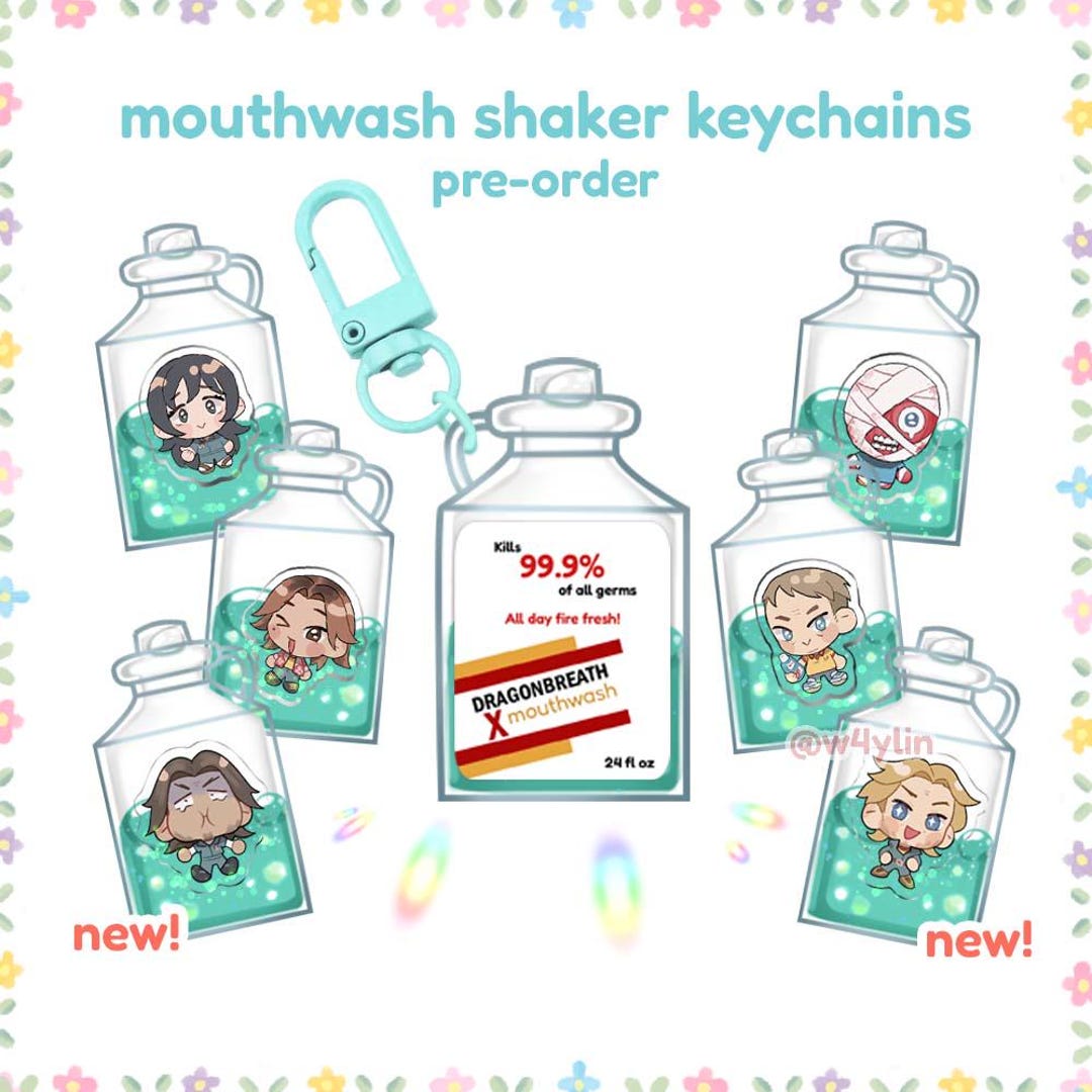 Mouthwashing: Handmade Mouthwash Glittery Shaker Keychains pre-order ...
