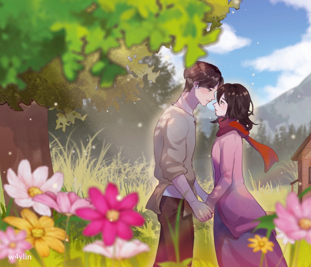 Cabin Life Eren X Mikasa Print Ar Filter Included Etsy