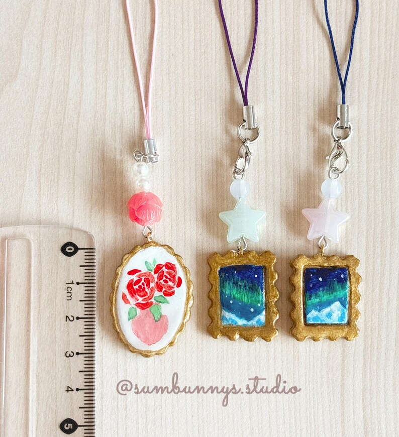 Northern Lights Charms – Handmade & Hand-painted Clay Keychains - Etsy