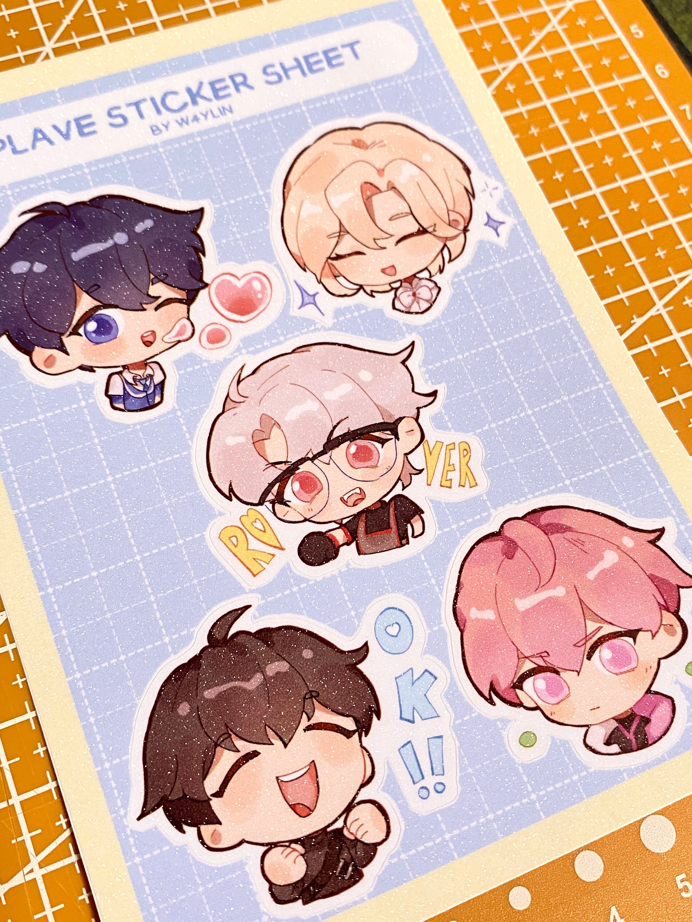 PLAVE A6 Glittery Sticker Sheet - Etsy