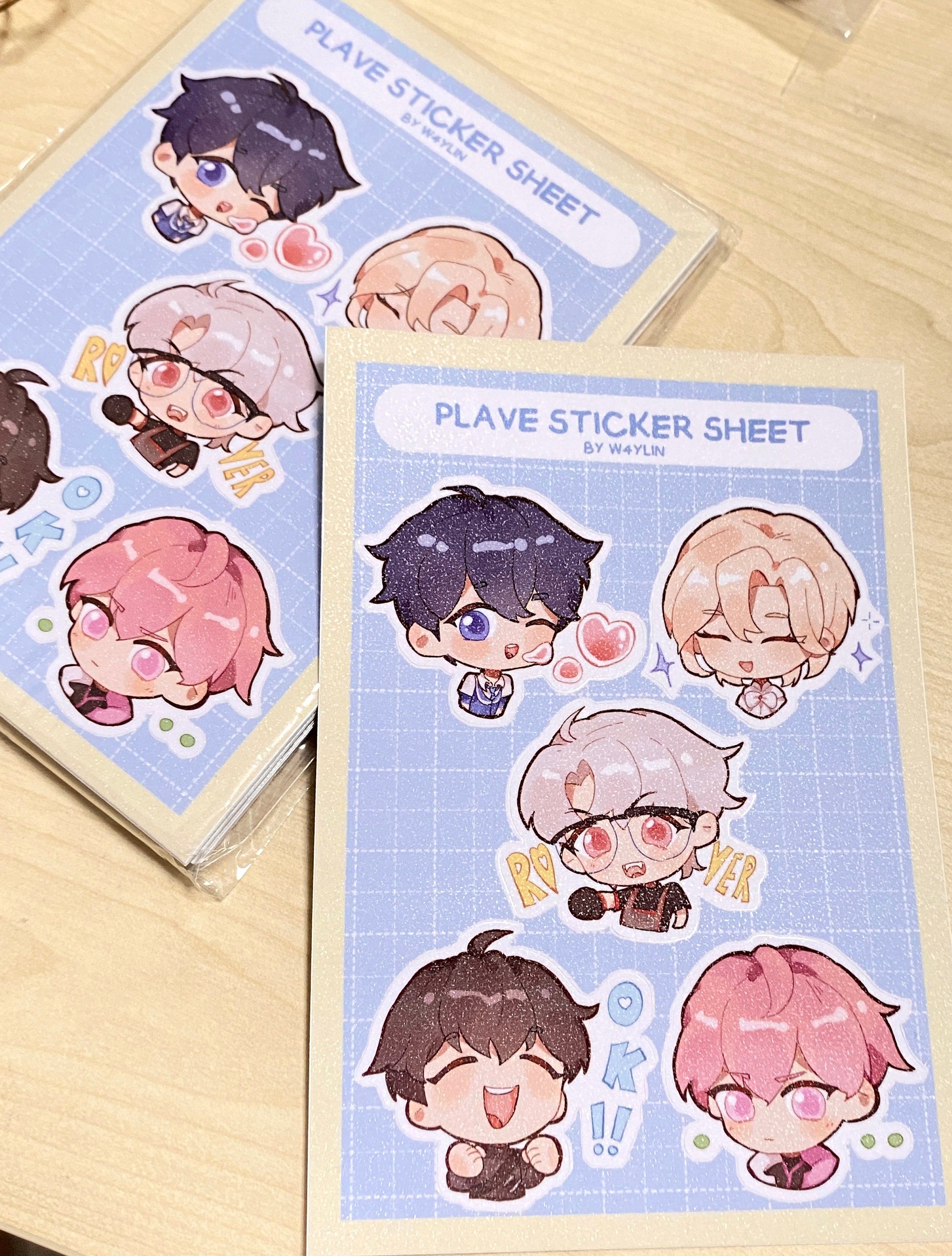 PLAVE A6 Glittery Sticker Sheet - Etsy