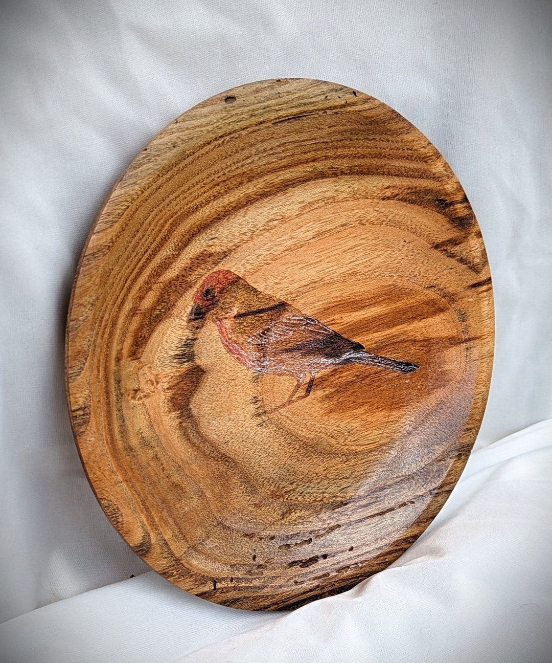 Large Wood Plate Turned From Reclaimed Spalted Red Oak With - Etsy