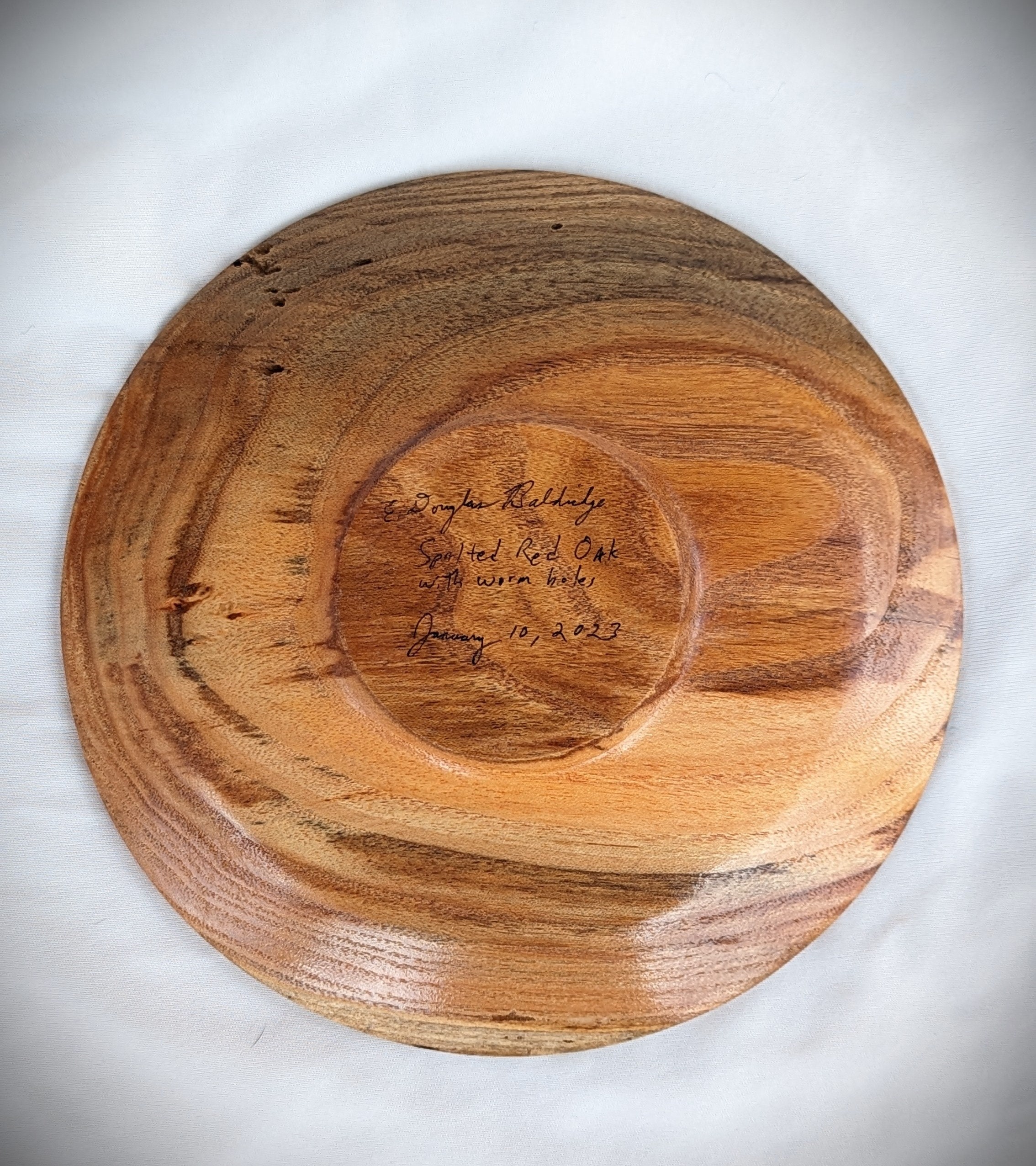 Large Wood Plate Turned From Reclaimed Spalted Red Oak With - Etsy