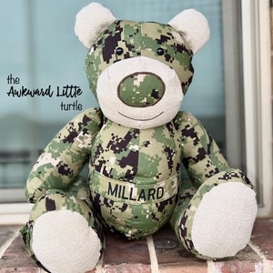 Military Bear, Keepsake Bears, Deployment Stuffed Animal, Army Bear ...