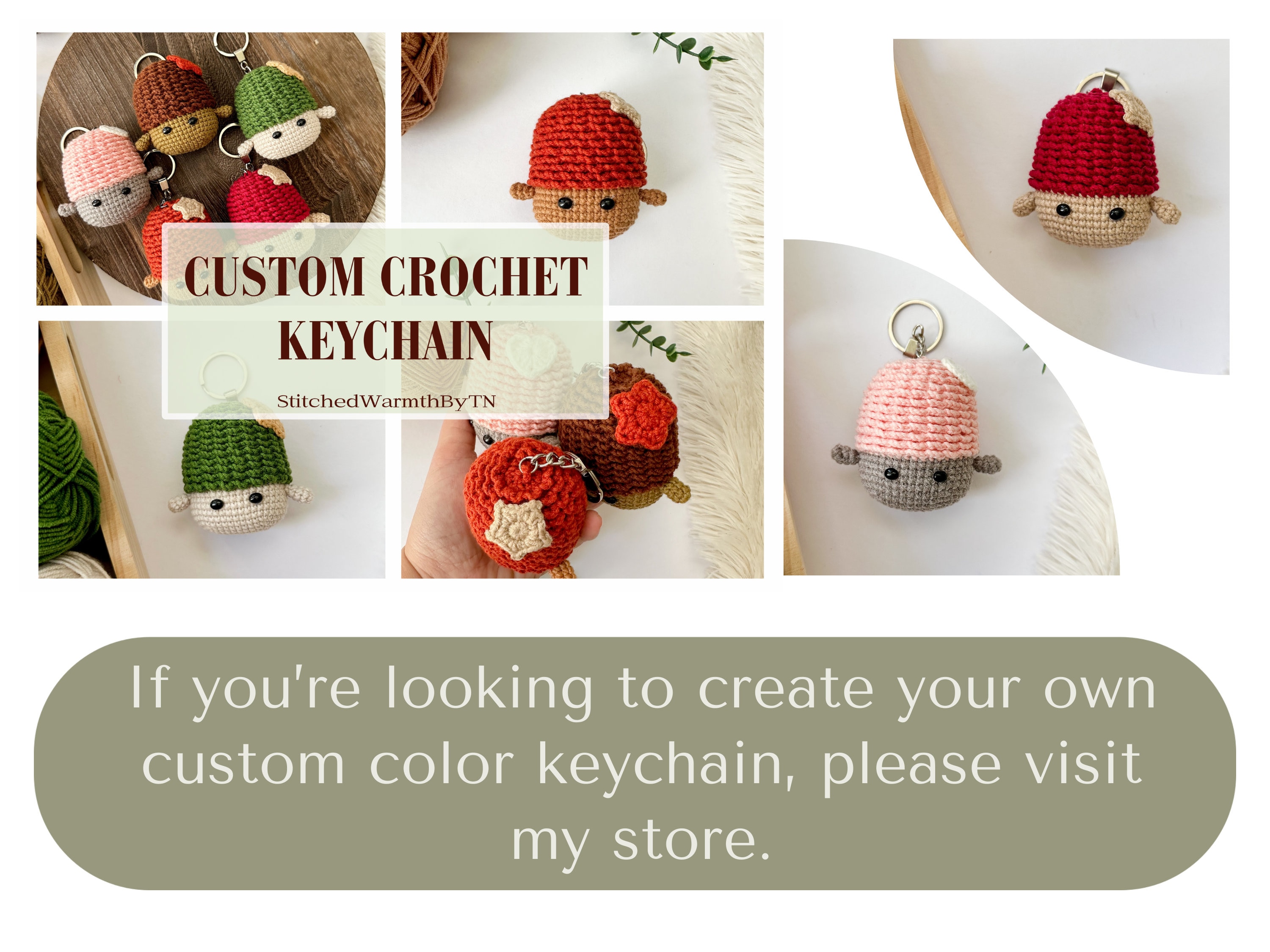 Girl Amigurumi Keychain Crochet Keyring Adorable Birthday Gift ...