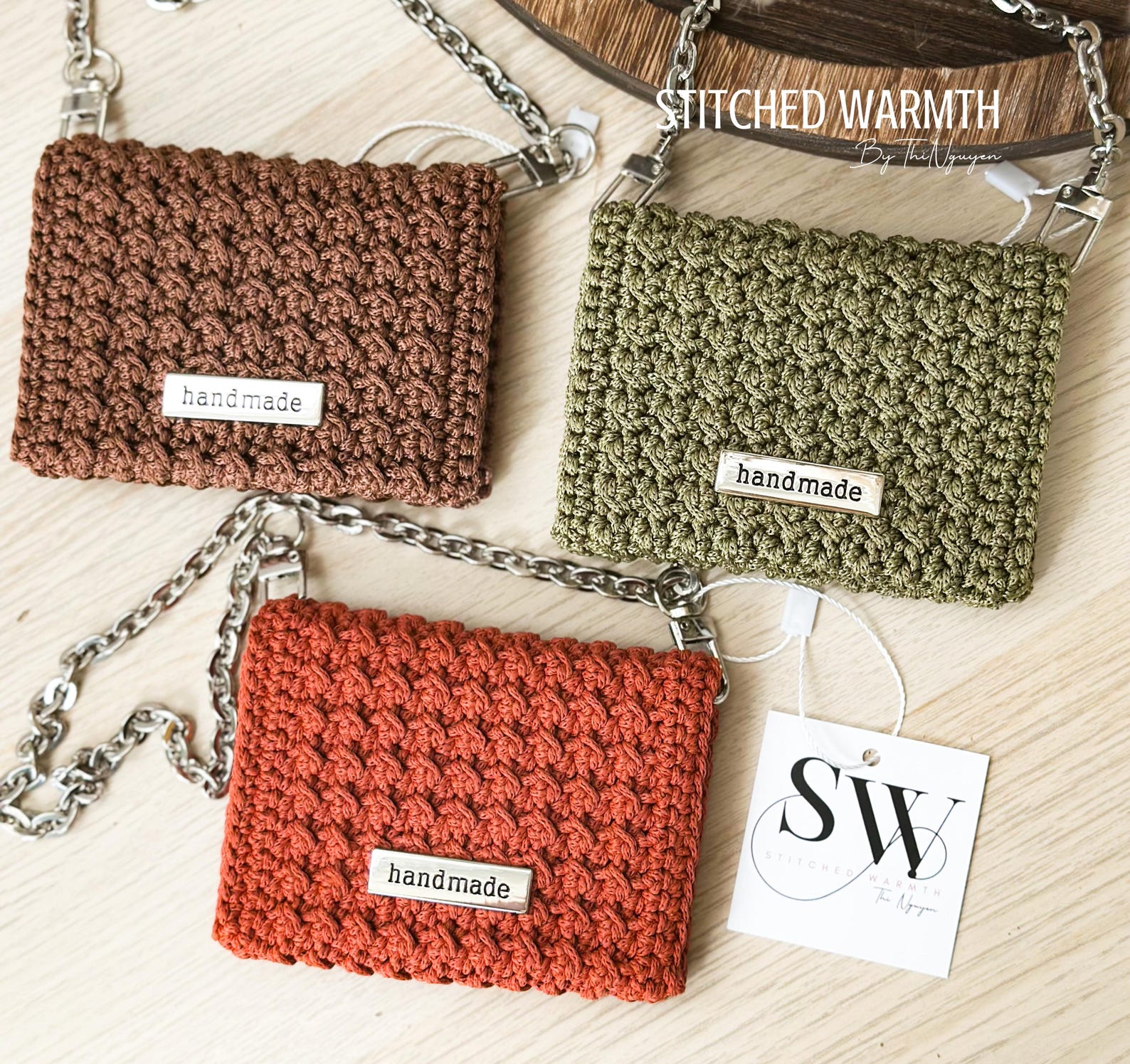 Crochet Wallet Card Wallet Handmade Cardholder Purse Handmade Wallet ...