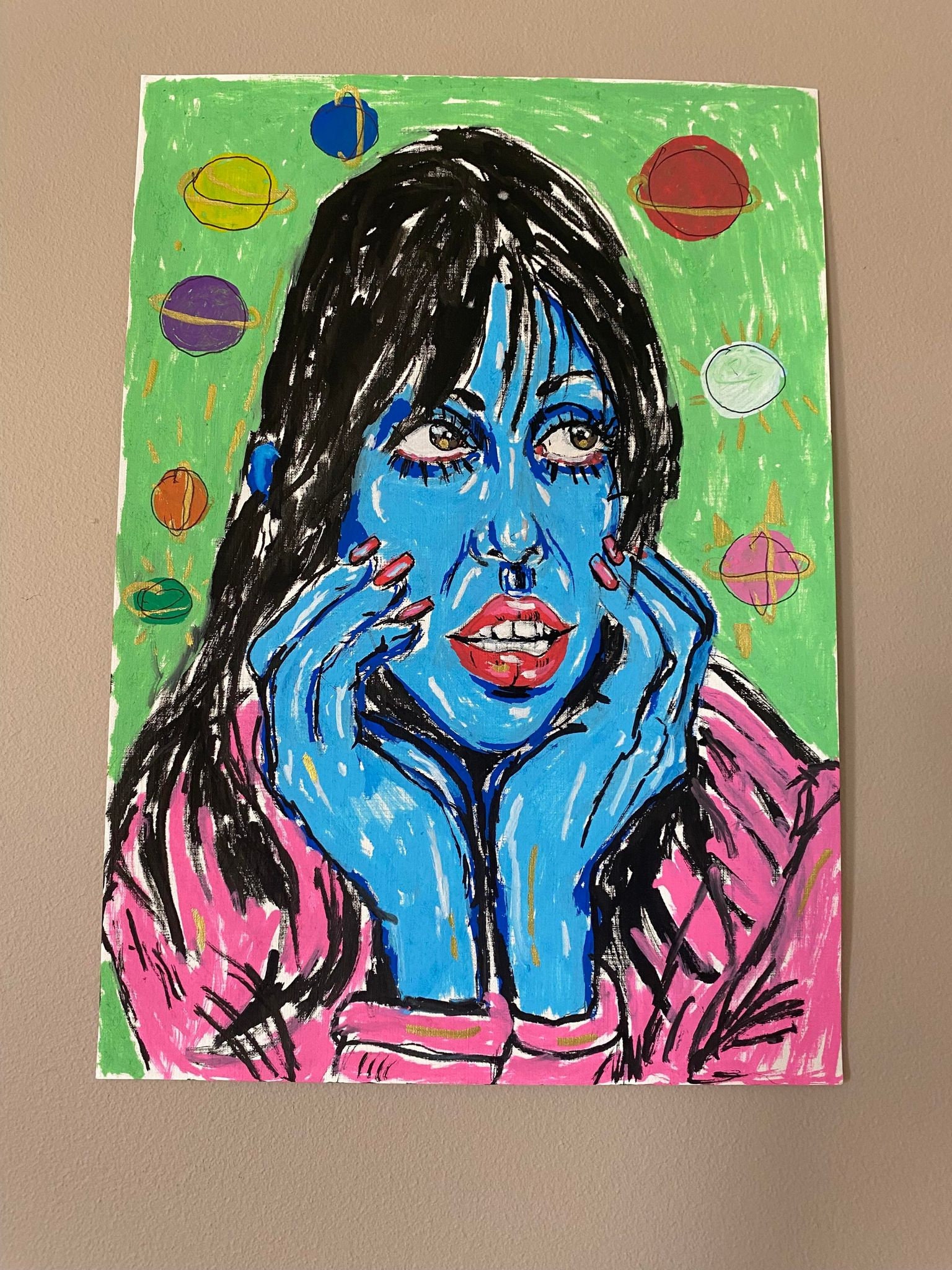 Shelley Duvall Original Portrait Drawing, Personalised Wall Art ...