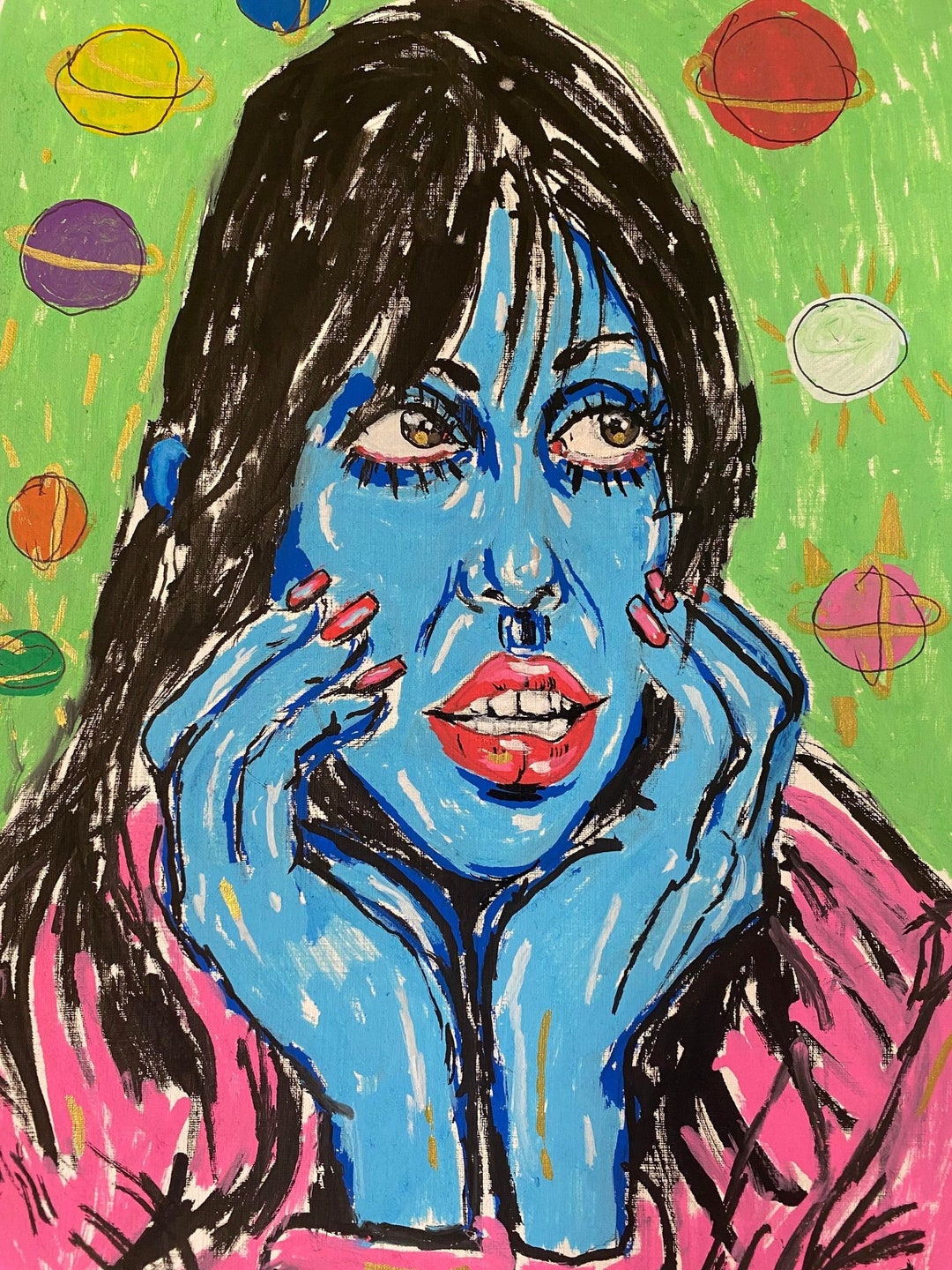 Shelley Duvall Original Portrait Drawing, Personalised Wall Art ...
