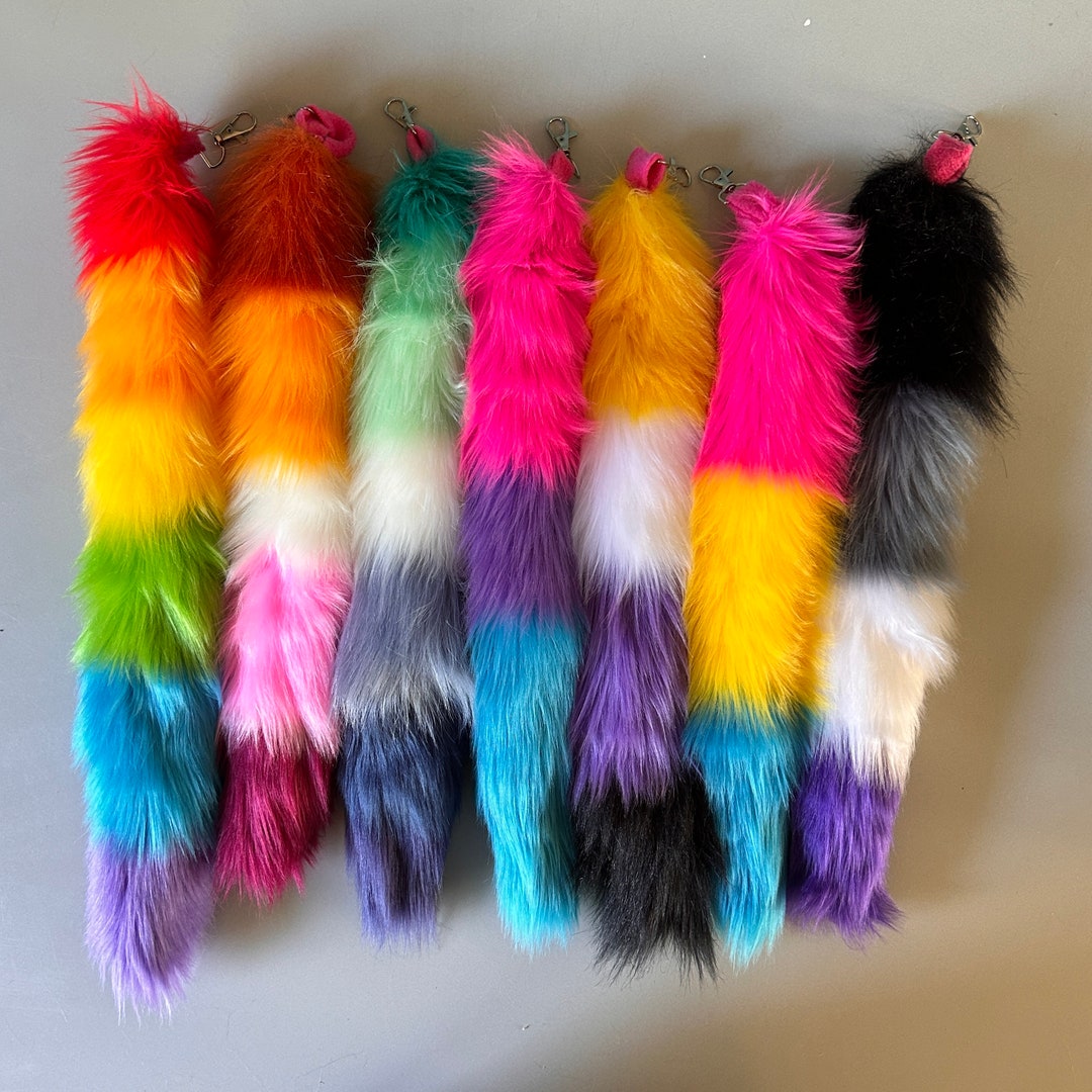 Furry Keychain Tail LGBT Pride Flags - Etsy