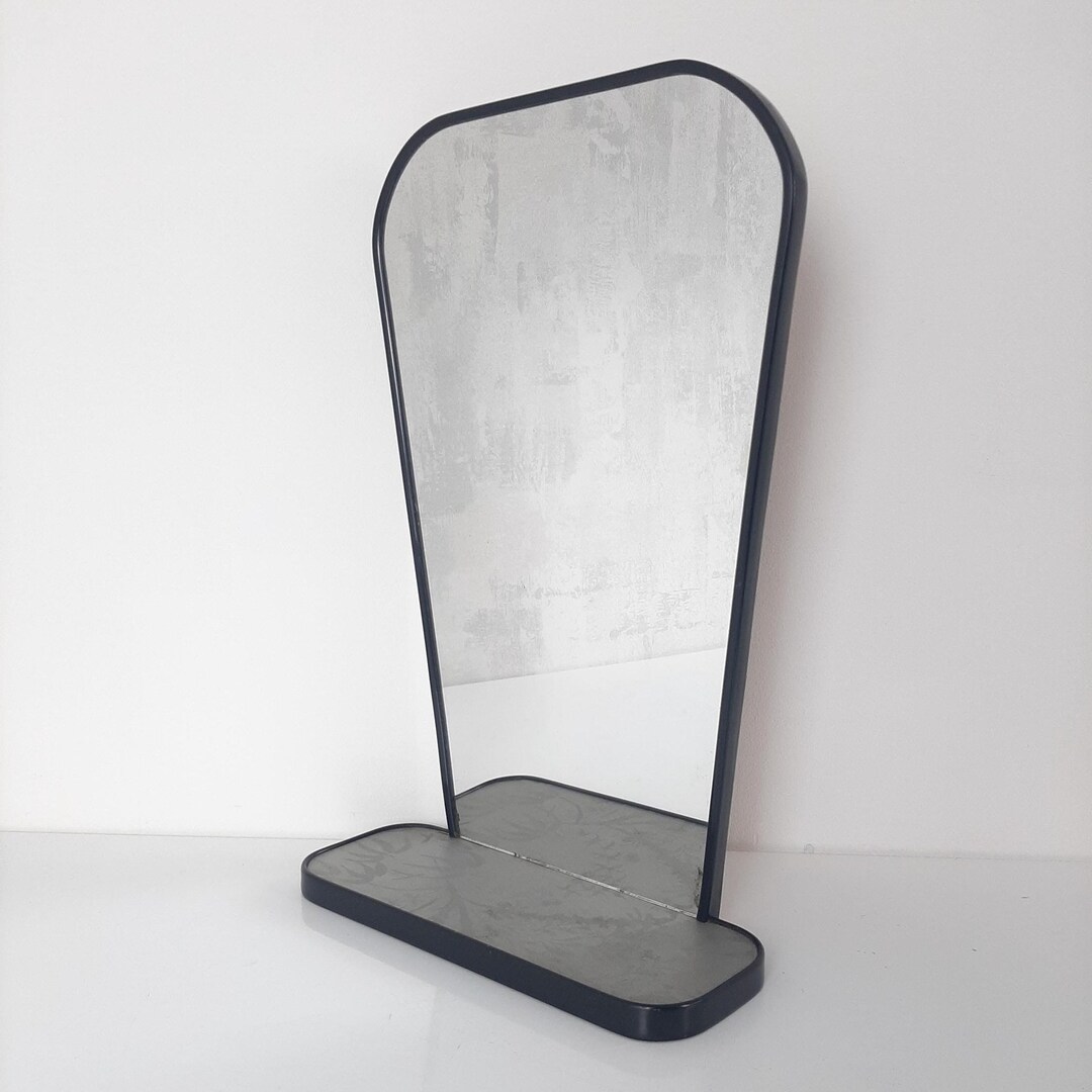 60s Mirror With Shelf | Vintage Mirror With Shelf - Etsy