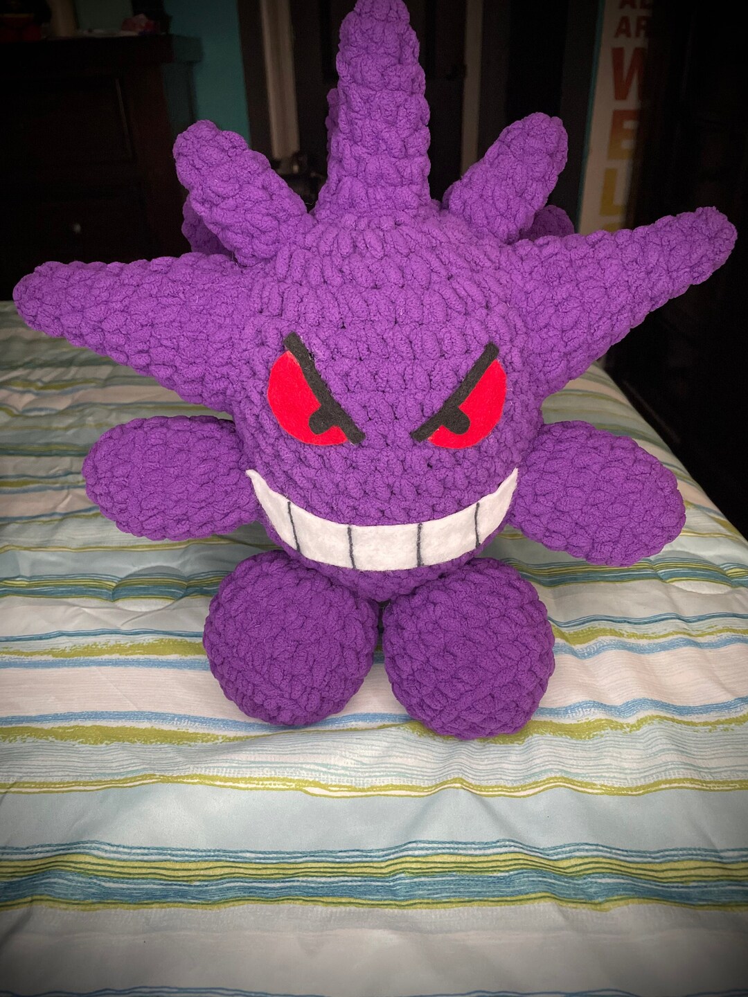 Squishy Gengar Stuffie - Crochet Pattern - PDF Digital Download - Etsy