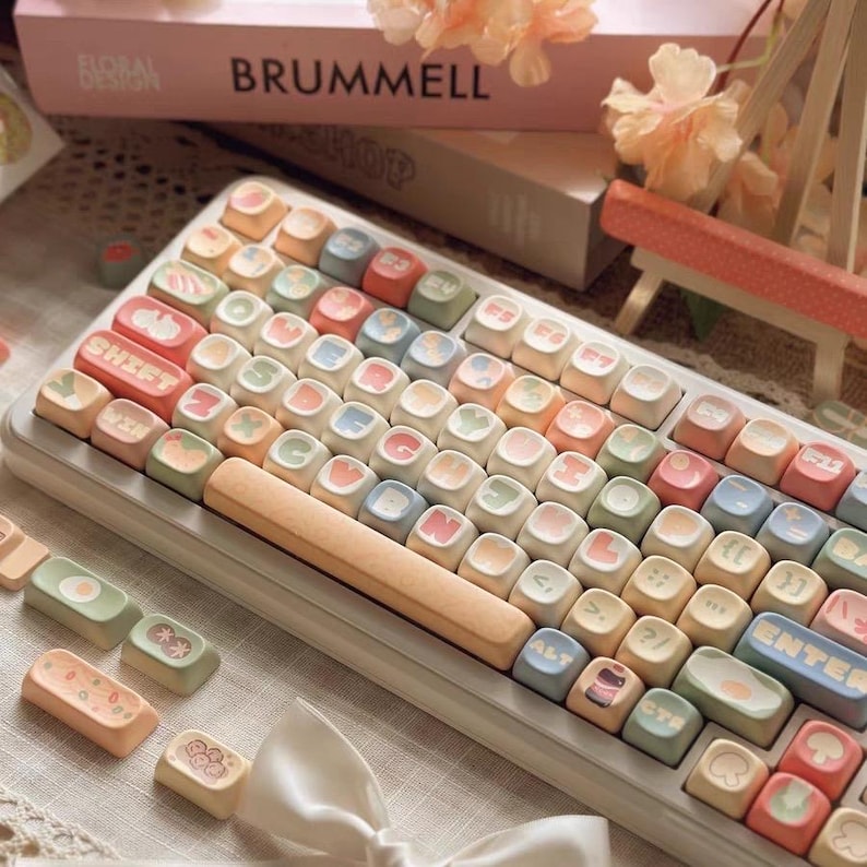 Instant Noodle Theme Keycaps MAO Profile Cute and Personalised Keycaps ...