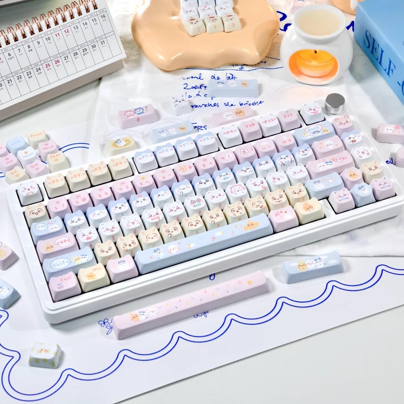 140 Keys Cute Chiikawa Keycaps Set MAO Profile PBT Kecays for ...