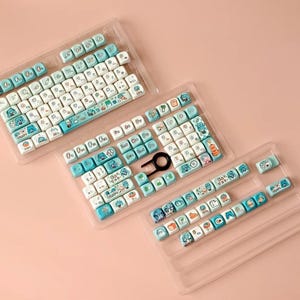131 Keys Hatsune Miku Keycap Set Anime-themed Mechanical Keyboard ...