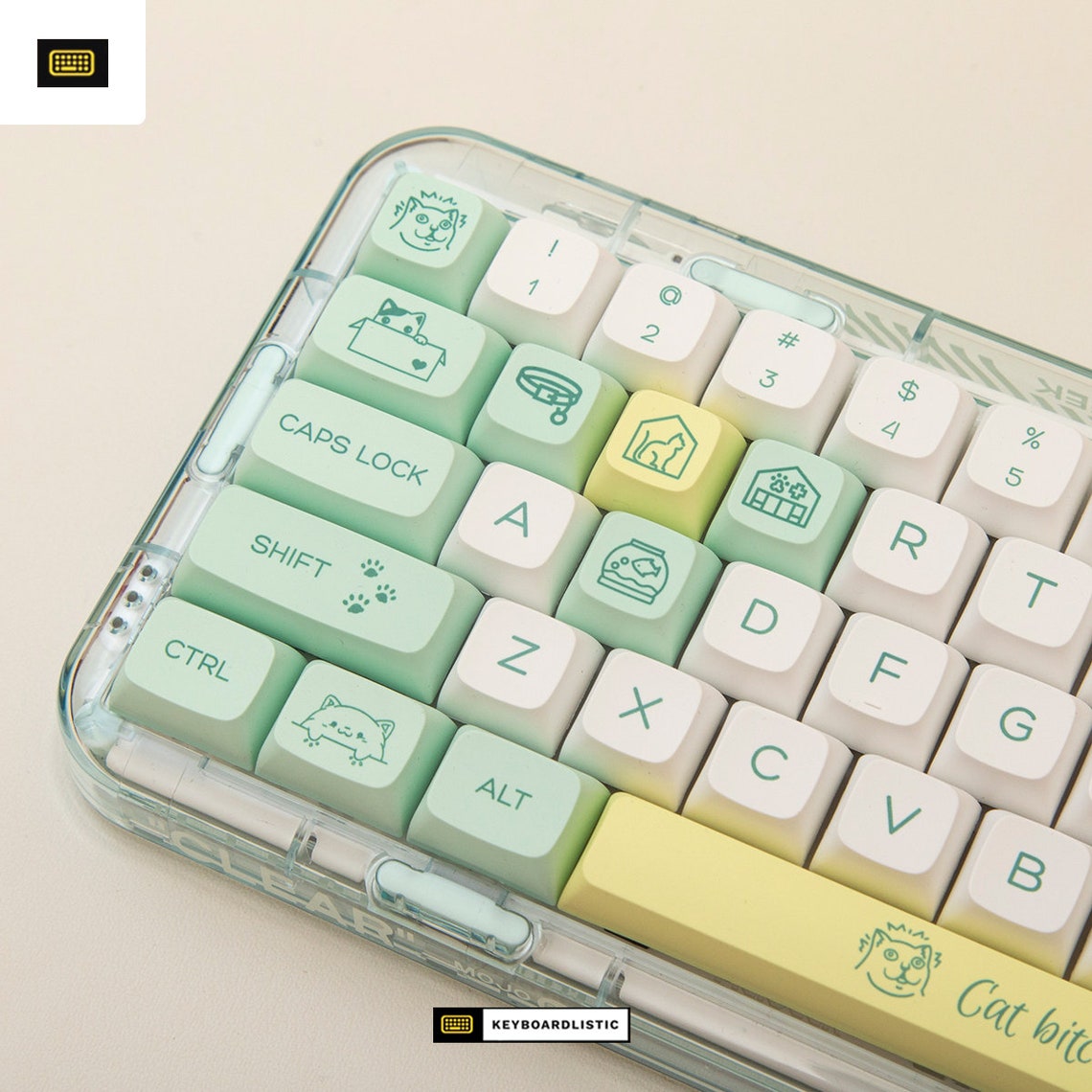 Strange Cat Keycaps XDA Profile PBT Dye-sub Royal Kludge Tecware ...