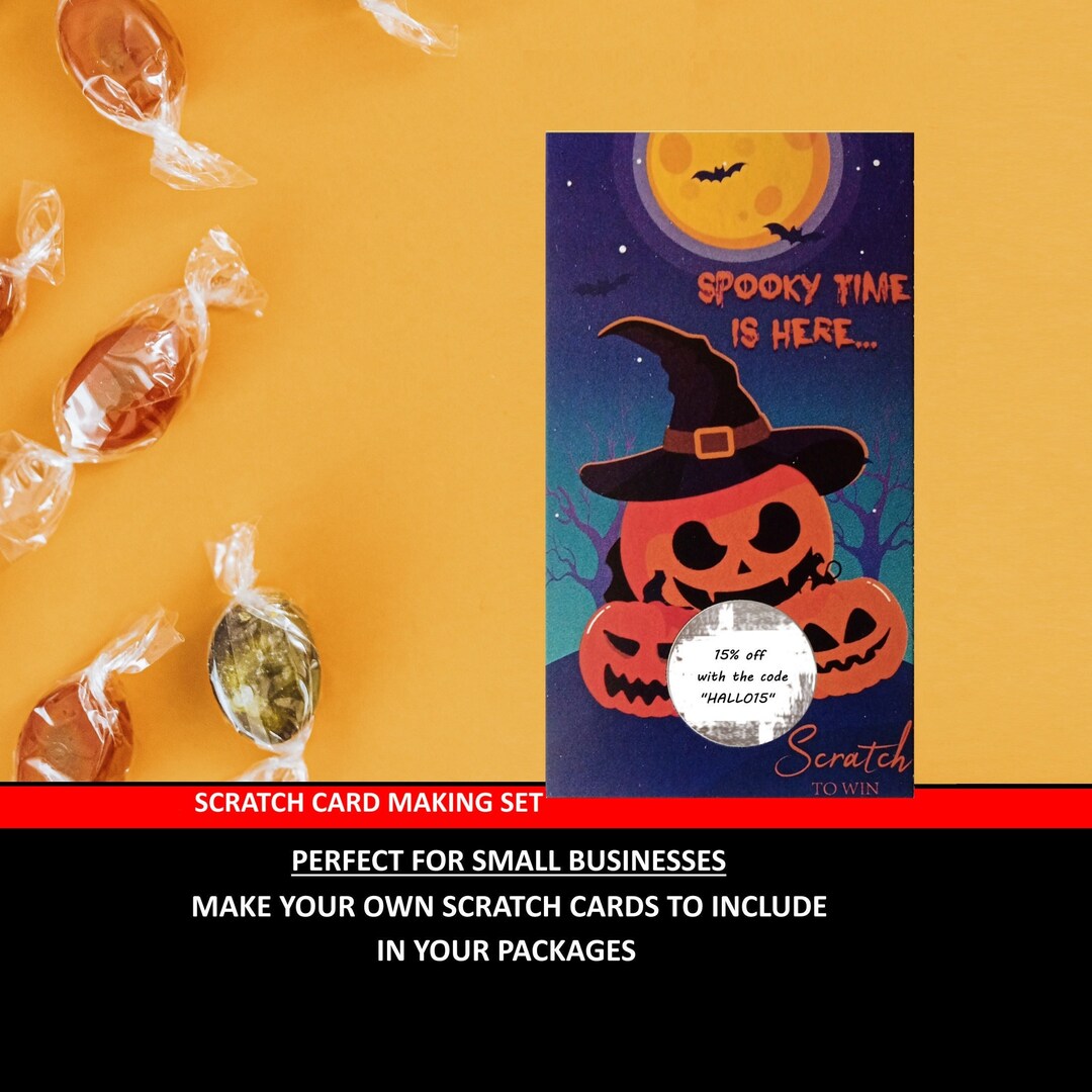 Halloween Scratch Cards Making Kit, Halloween Gift Scratch Cards Making ...