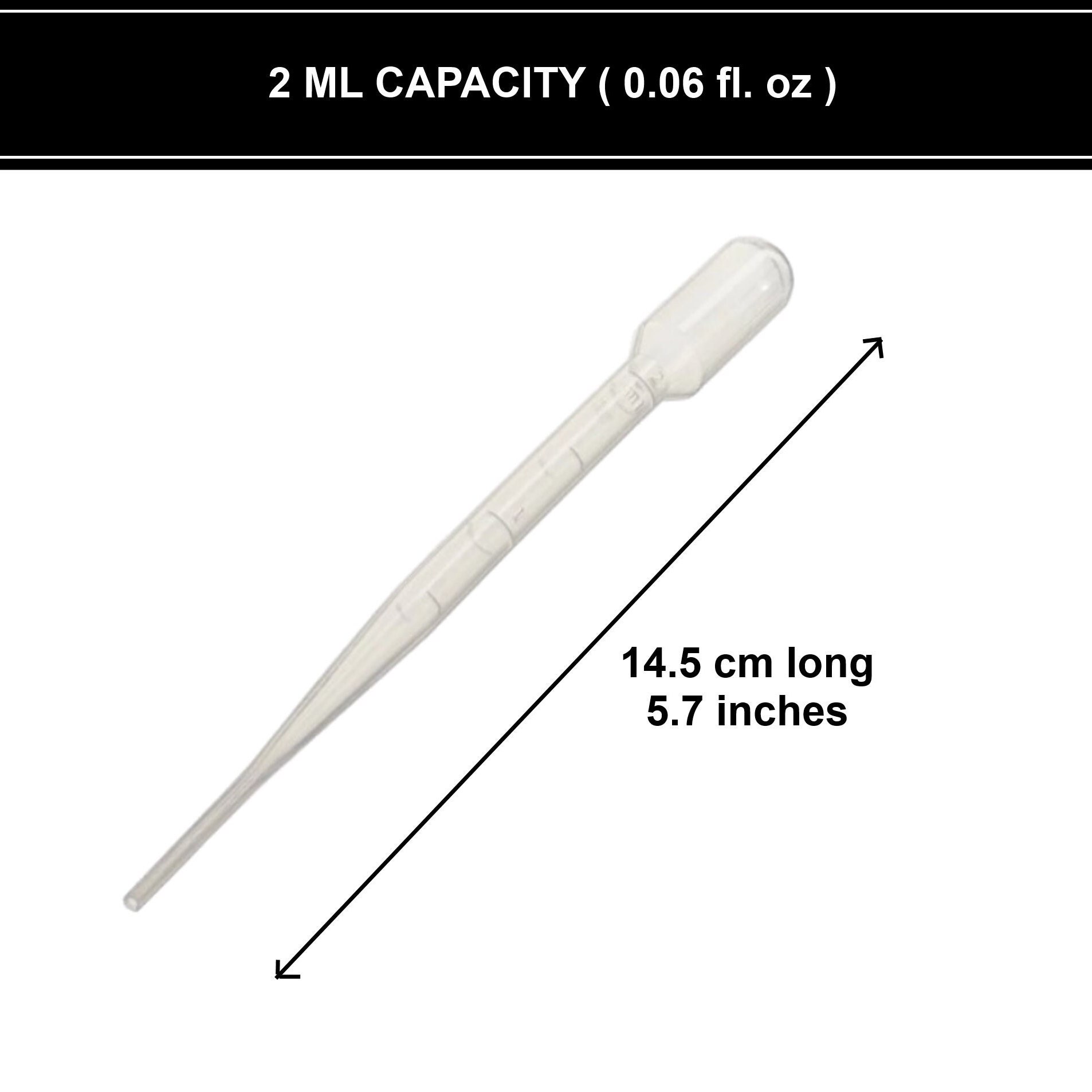 Graduated Pipettes 2ml, Transfer Pipette Droppers, Pipettes for Resin ...