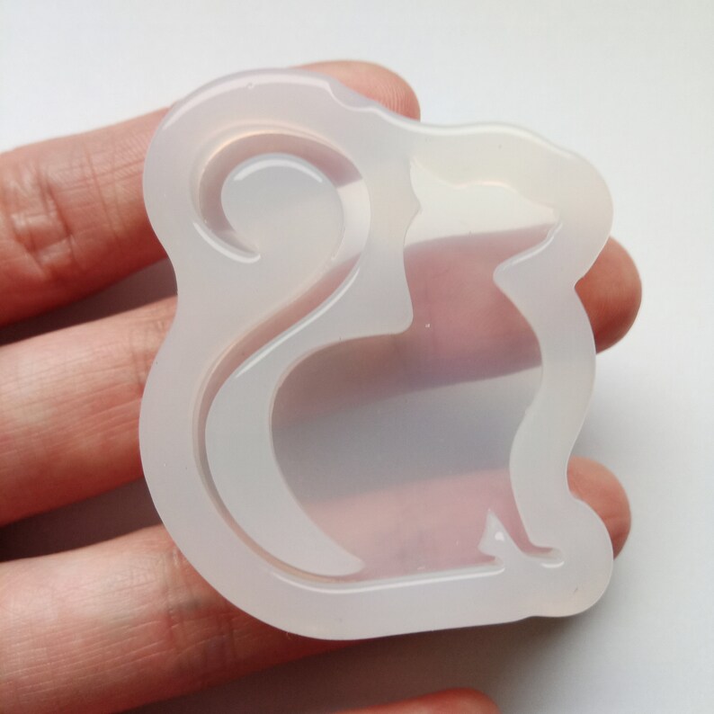 Cute Cat Mould, Cat Pendant Keychain Mold for Resin Casting, Cat ...