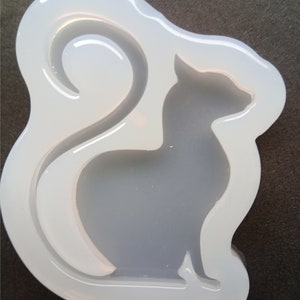 Cute Cat Mould, Cat Pendant Keychain Mold for Resin Casting, Cat ...