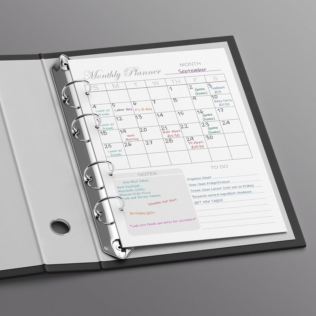 Printable Planner Bundle, Monthly Weekly Daily, Digital Downloadable ...