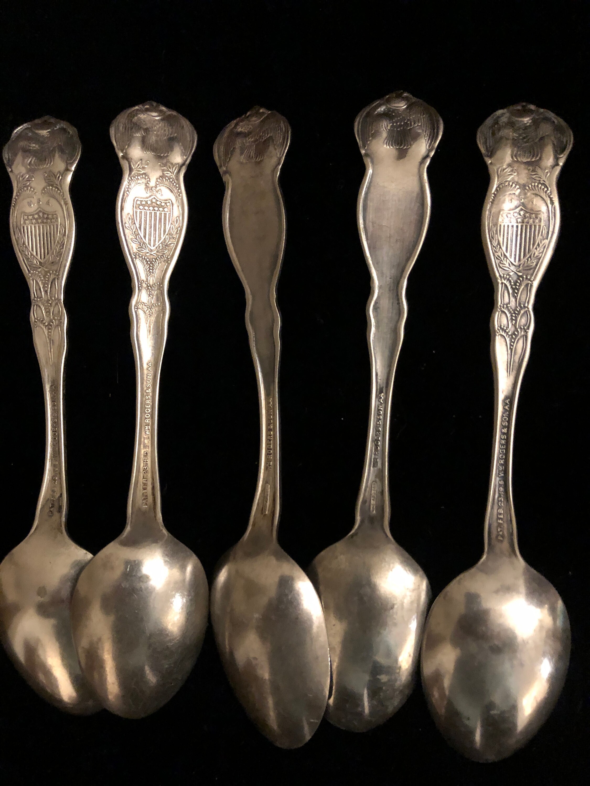 5 States Souvenir Spoons 2 De Ct, Md Oh Silver Plate Wm Rogers A1 - Etsy