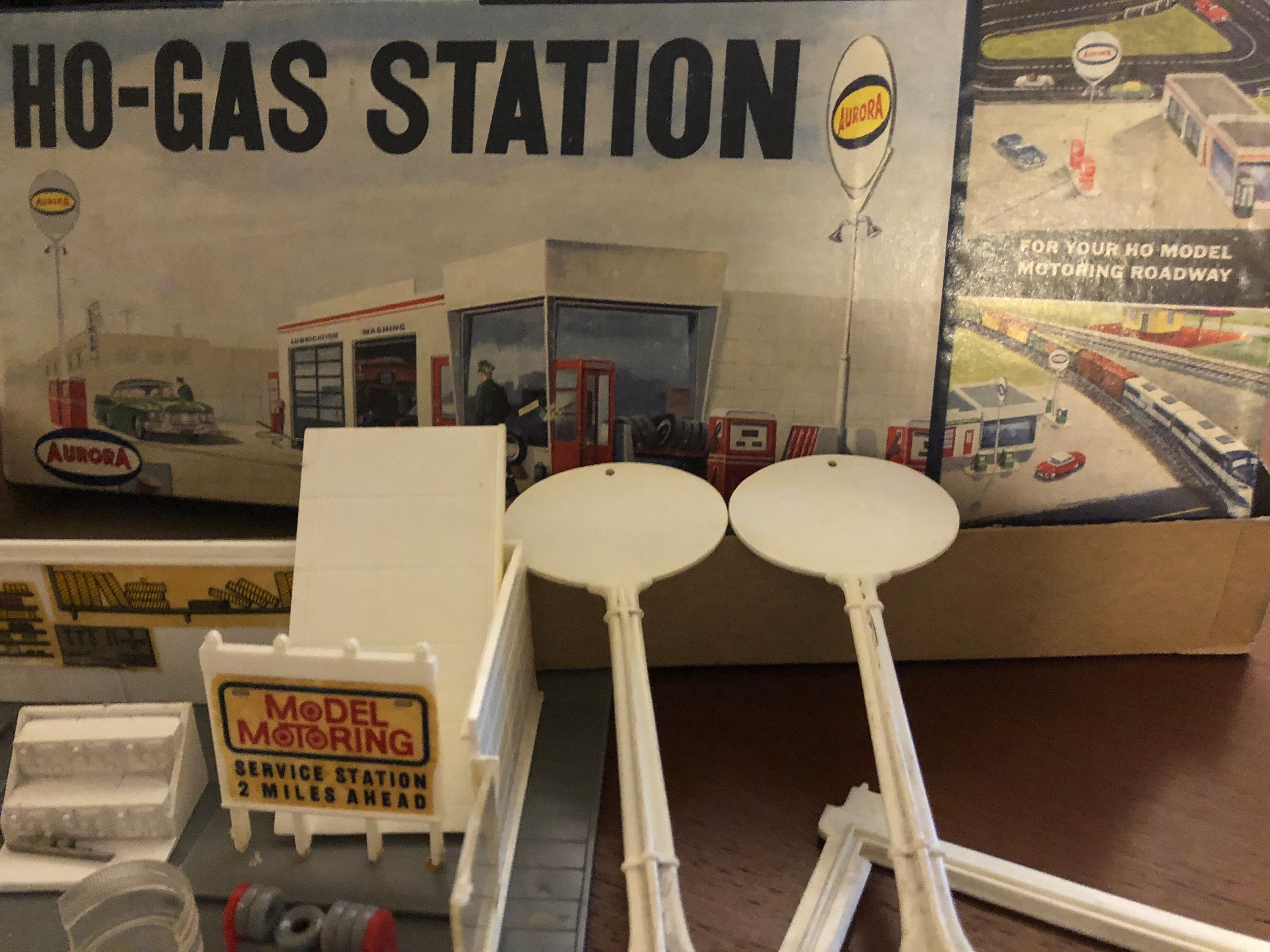 Vintage AURORA Ho Scale GAS STATION for Pieces Not Complete - Etsy