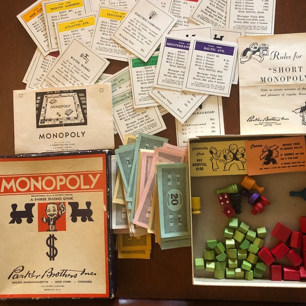 Wooden Monopoly Pieces - Etsy
