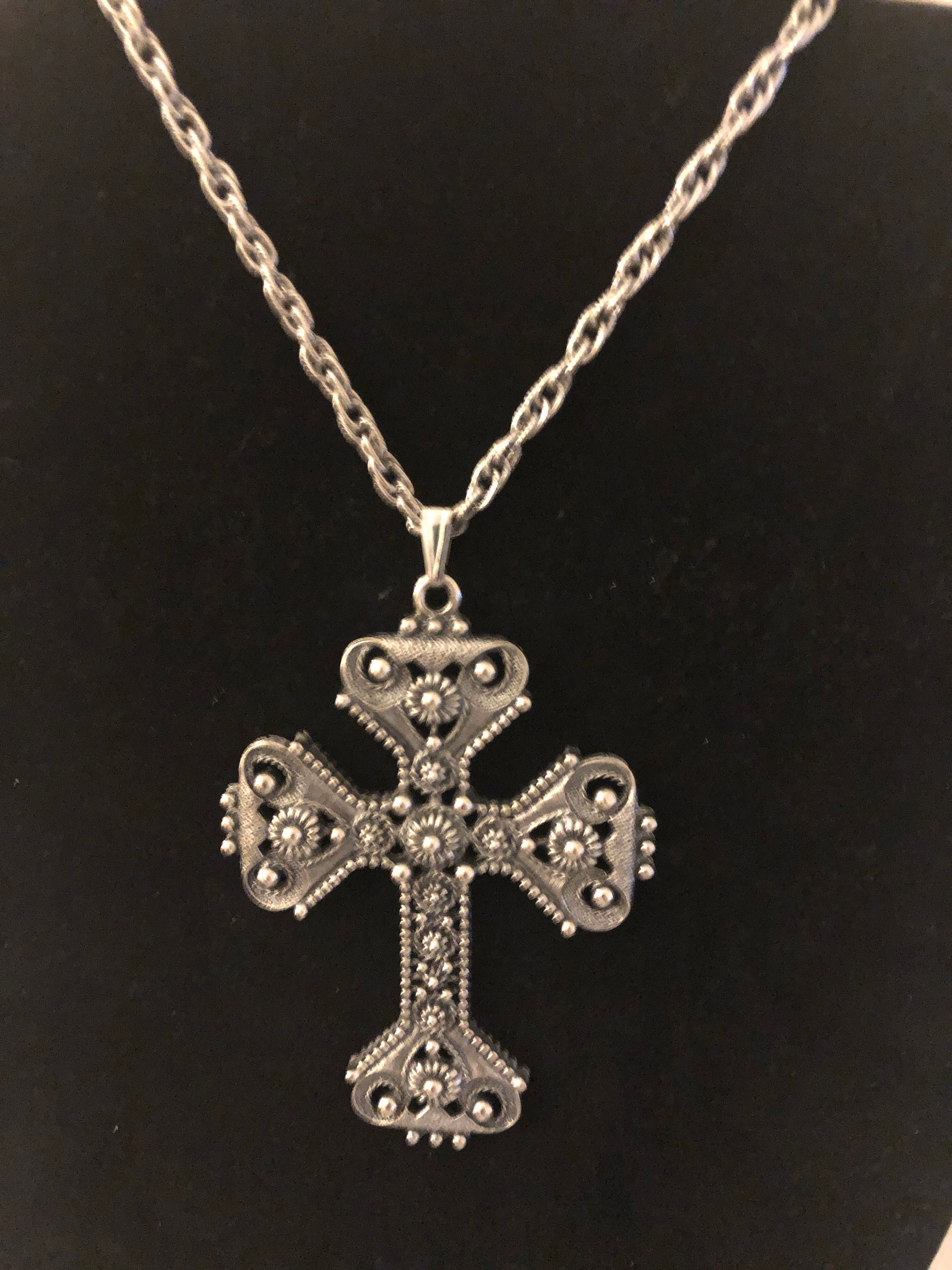 1974 Savah Cov Limited Edition Silver Cross Long Chain 24 MINT - Etsy