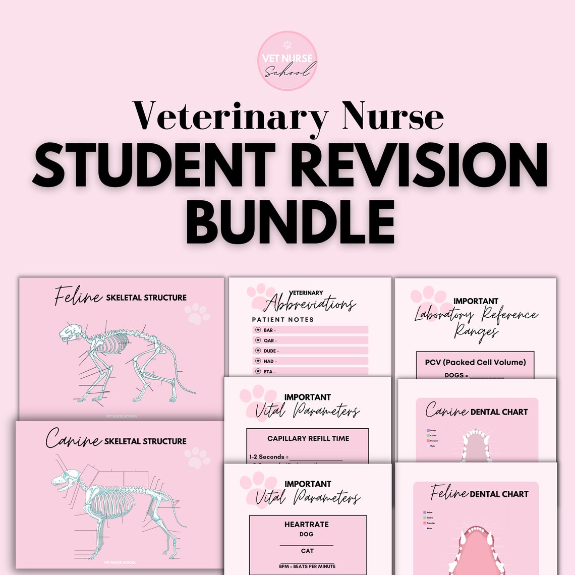 Veterinary Nursing Student Revision Quiz Pack DIGITAL DOWNLOAD 8 Page ...