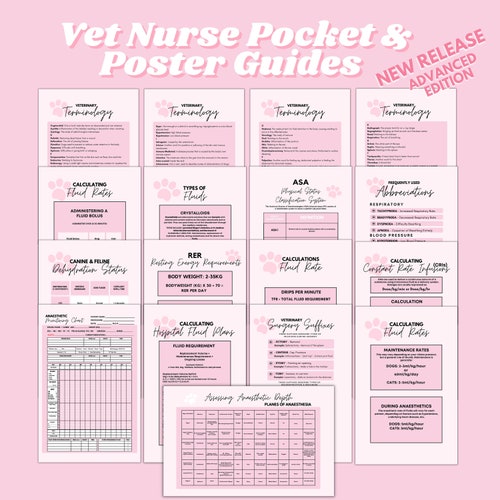 Advanced Veterinary Nursing Reference Guides DIGITAL DOWNLOAD - Etsy