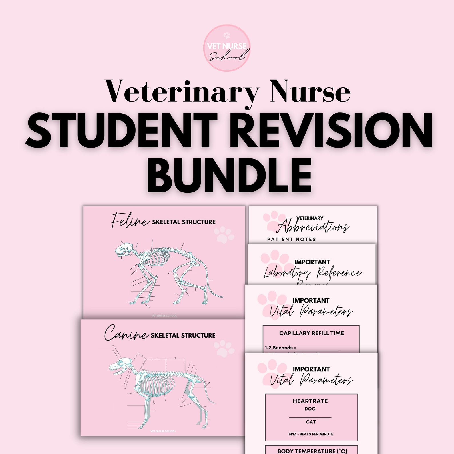 Veterinary Nursing Student Revision Quiz Pack DIGITAL DOWNLOAD 8 Page ...