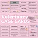 Veterinary Cage Cards - Temperament, Alerts and Safety Cards PINK - Etsy