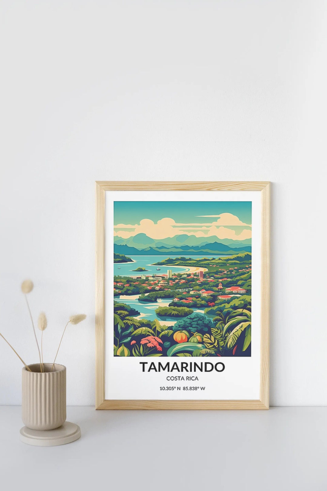 Tamarindo Poster, Retro Picture of Tamarindo, Costa Rica - Vintage ...