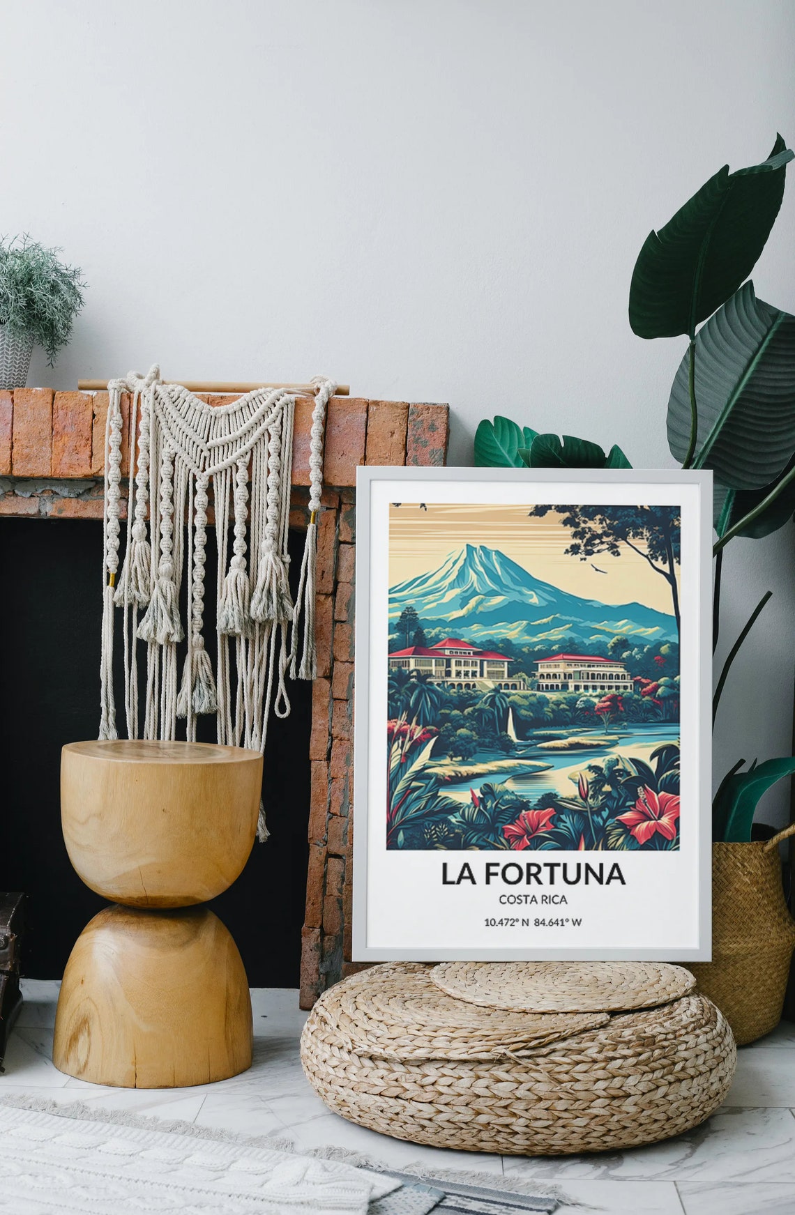 Fortune Poster, Fortune Retro Picture, Costa Rica - Vintage Style Wall ...