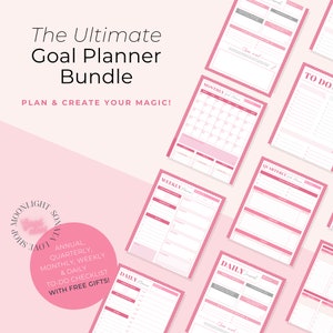 Ultimate Goal Planner Bundle Annual, Quarterly, Monthly, Weekly & Daily ...