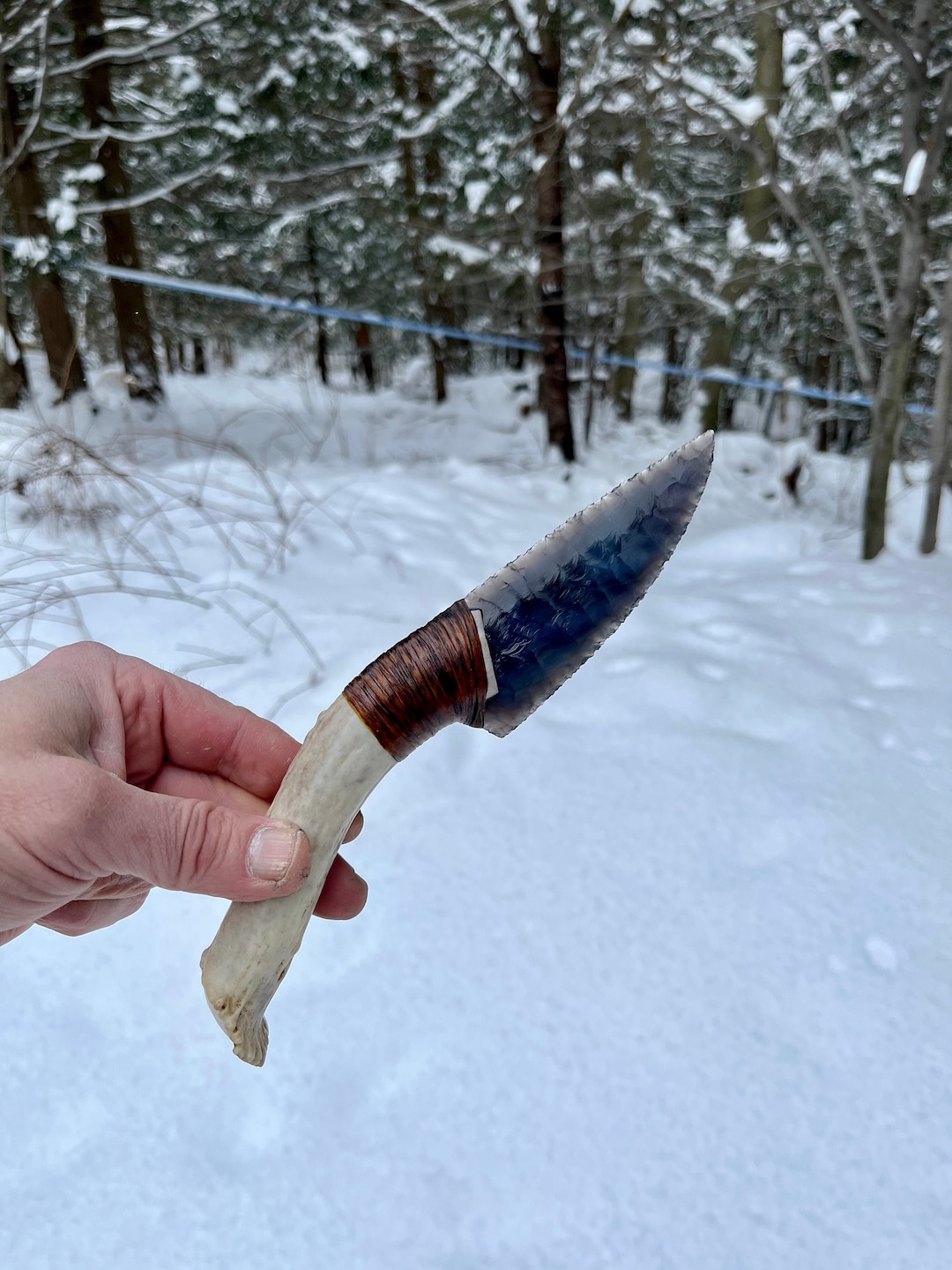 Lassen Creek Blue and Purple Obsidian Skinning Knife - Etsy