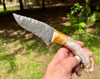 Obsidian Skinning Knife Stone Knife Obsidian Knife - Etsy