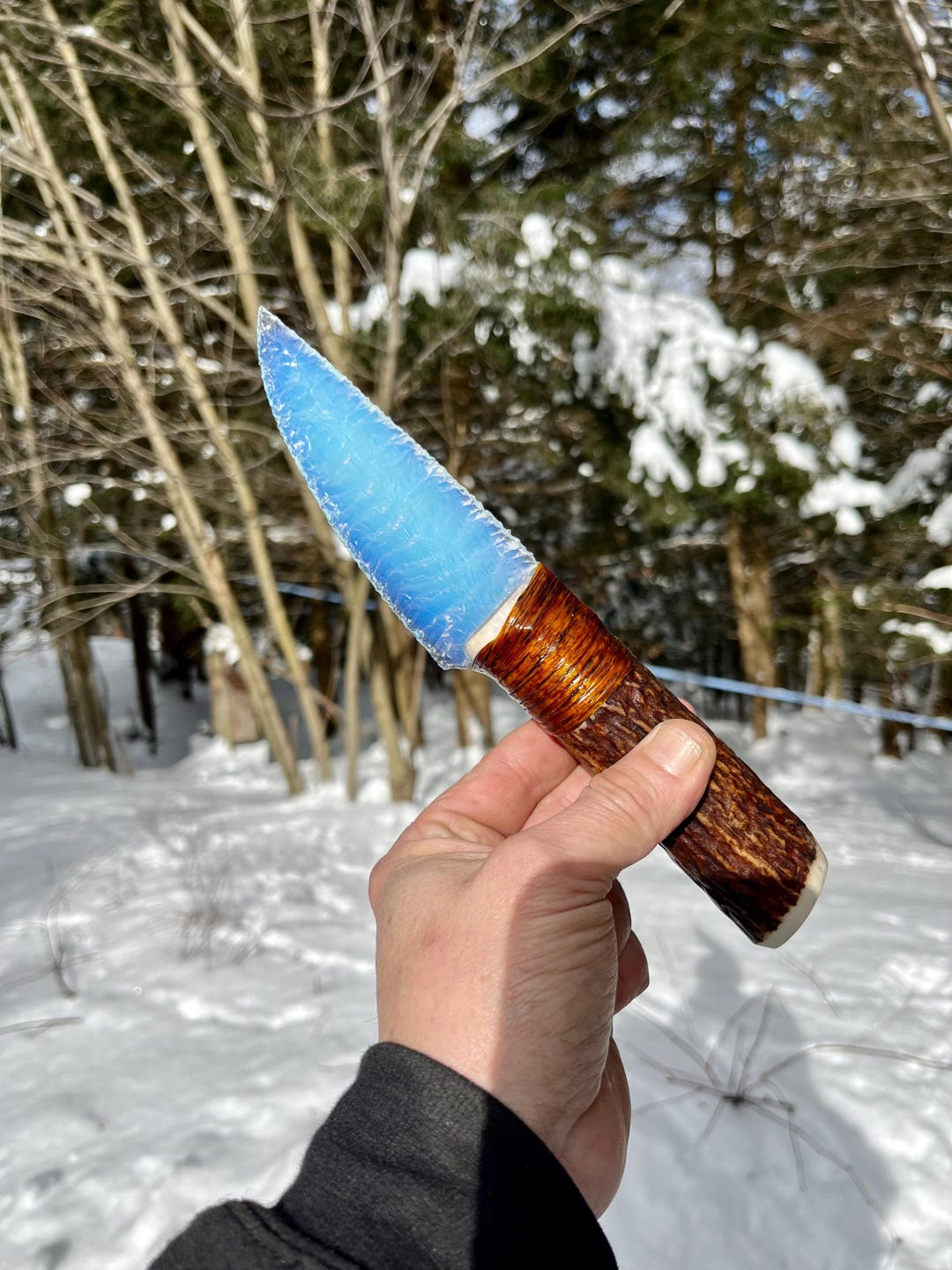 Opalized Glass Skinning Knife - Etsy