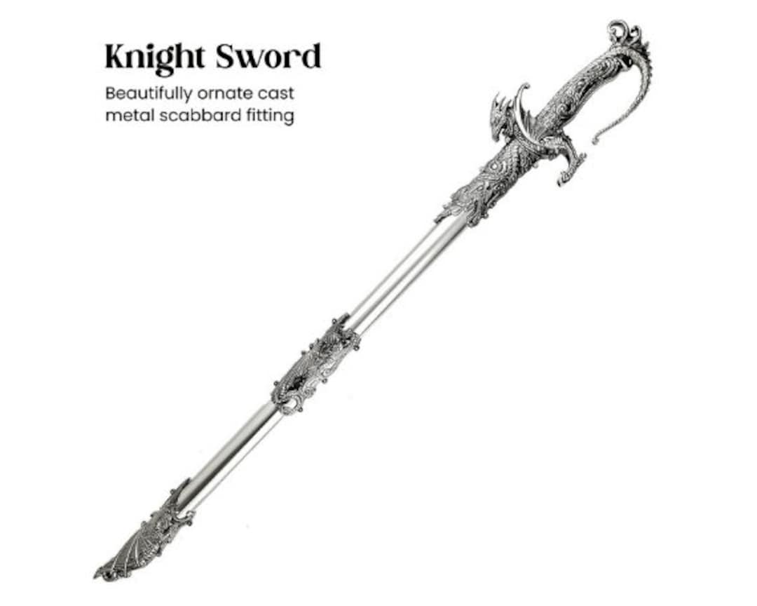 Dragon Saber Fantasy Knight Sword Dull Blade for - Etsy
