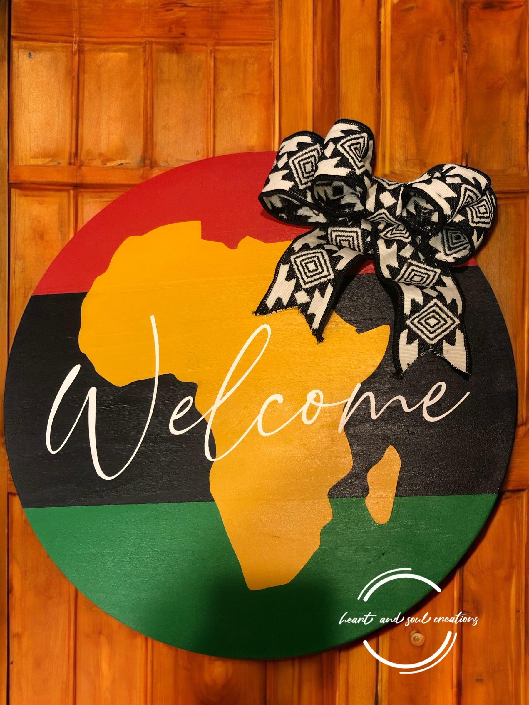Juneteenth Welcome Home Door Sign Black History, Door Round, - Etsy