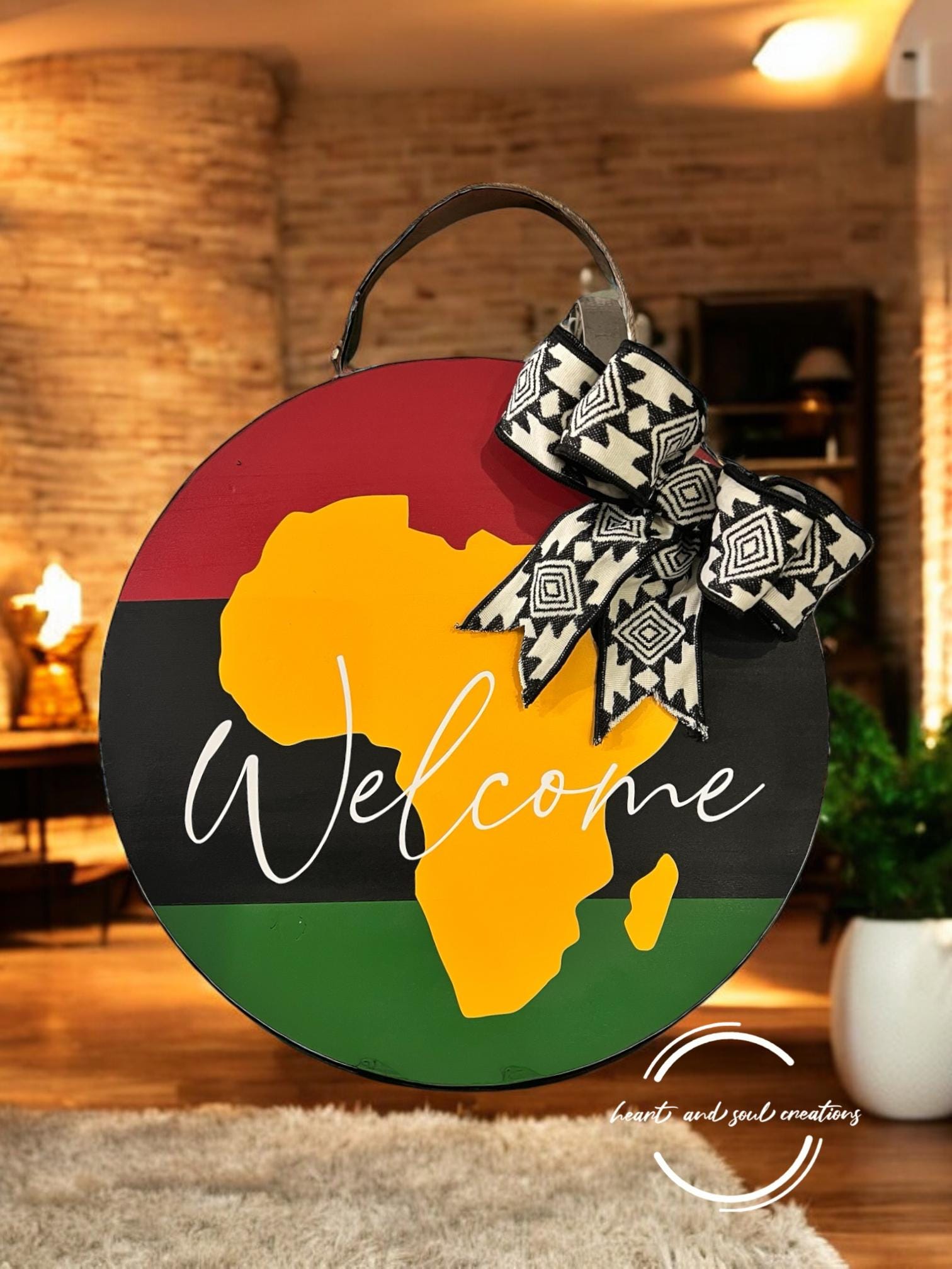 Juneteenth Welcome Home Door Sign Black History, Door Round, - Etsy