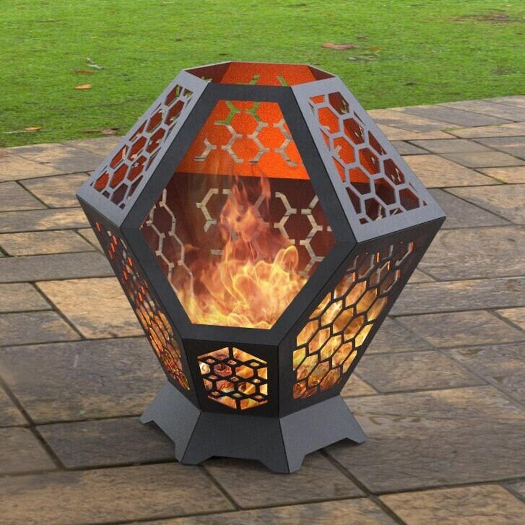Honeycomb Metal Fire Pit - Etsy