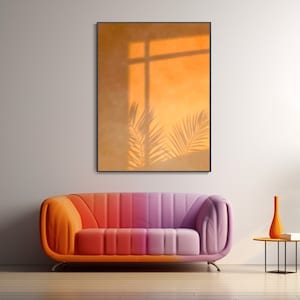 Abstract Window Shadow Landscape Painting Beautiful Sunrise Light Hand ...