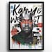 Kanye West Inspired Poster, Ye Art, Rapper Wall Art, Rapper Poster, Hip ...