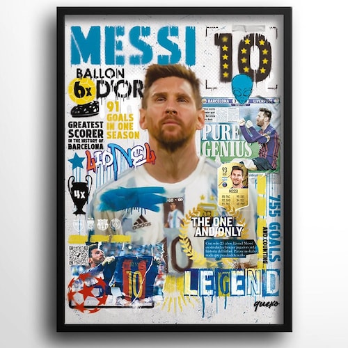 Lionel Messi Poster Football Posters Wall Art Wall Decor - Etsy