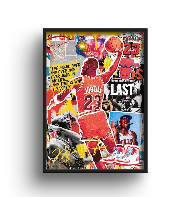 Jordan Poster Vol 1, Gift for Boyfriend, Basketball Print, Mens Gift ...
