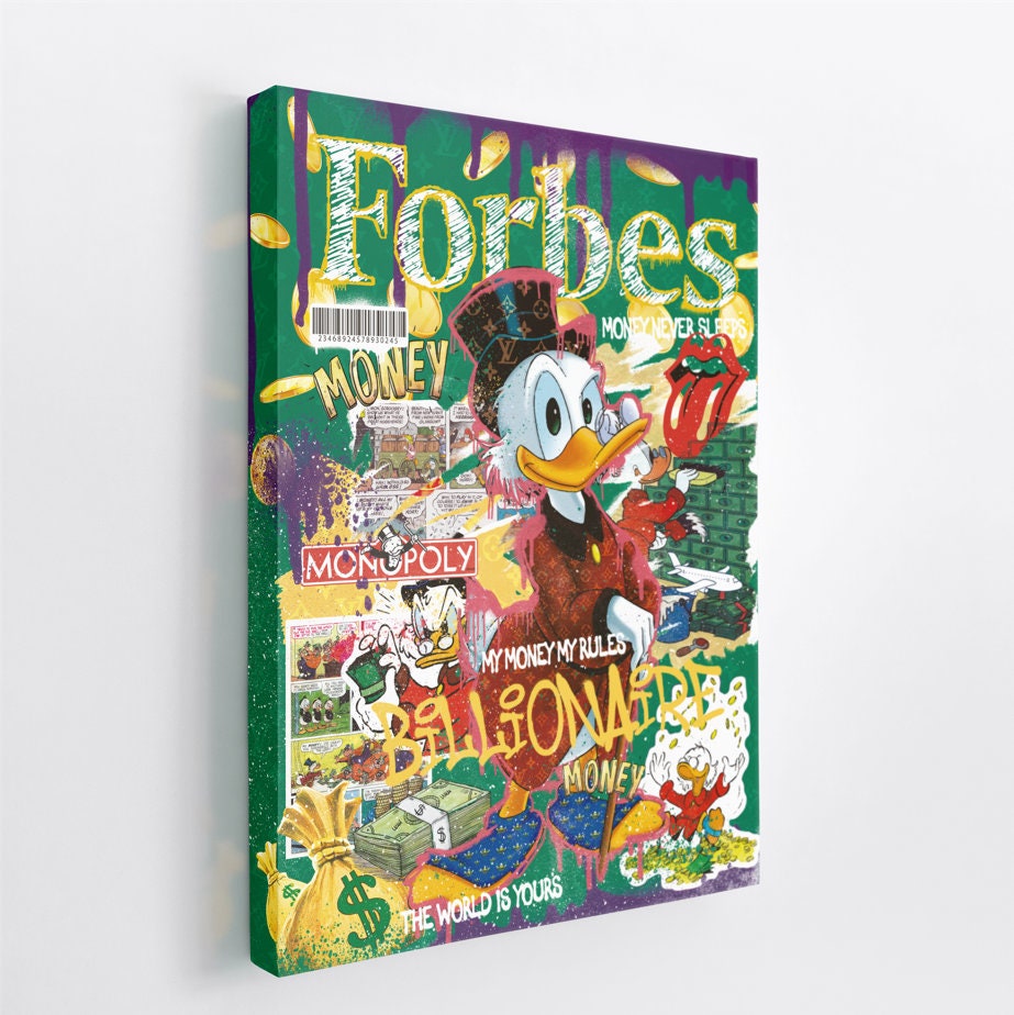 Scrooge Mcduck Forbes Poster, Finance Wall Art, Perfect Gift, Pop Art ...