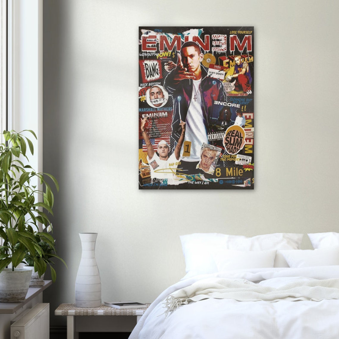 Eminem Poster Rapper Wall Art Gift for Boyfriend Mens Gift - Etsy