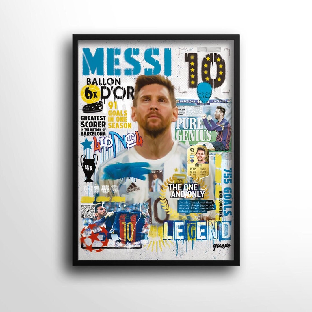 Lionel Messi Poster Sports Wall Art Gift for Boyfriend Mens - Etsy